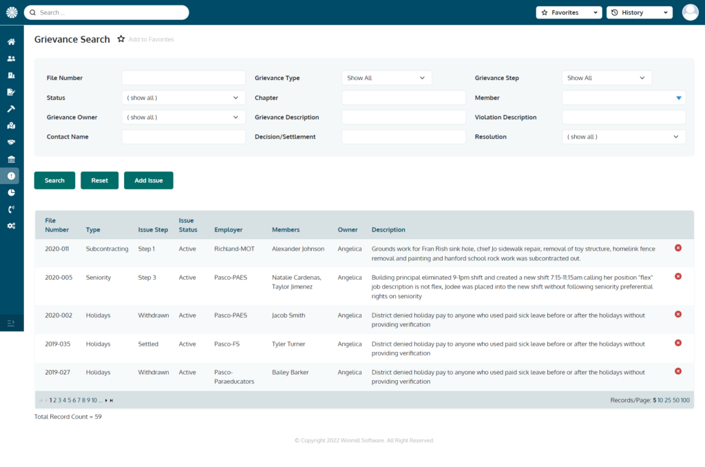 Grievances Module | eMembership